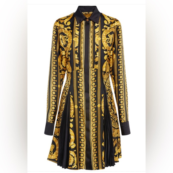 Versace | Dresses | Versace Barocco Silk Twill Dress New W Tags | Poshmark
